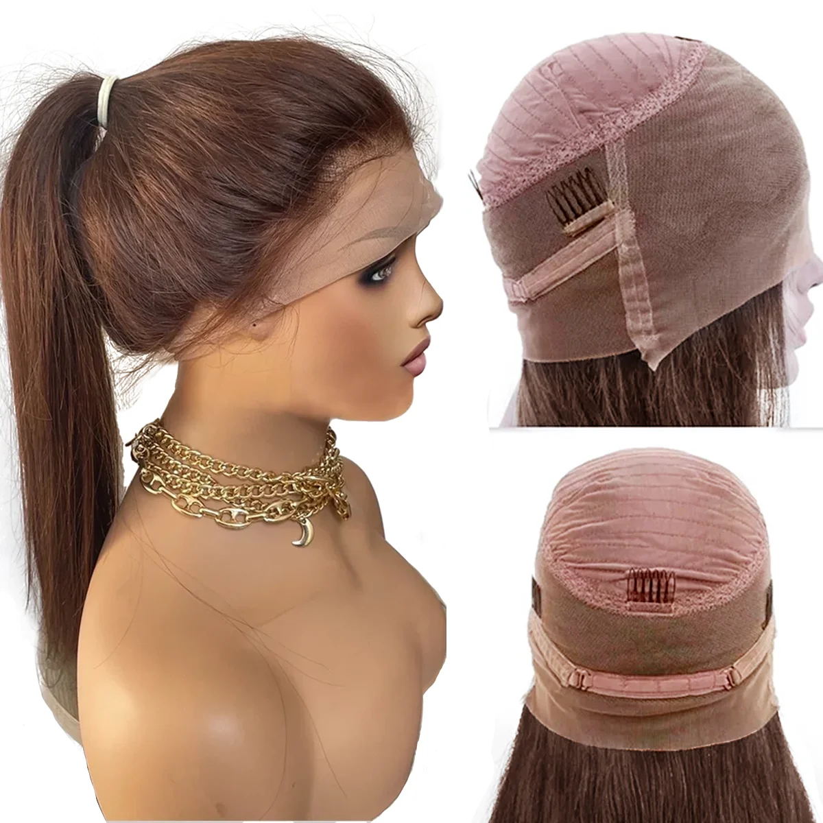 Perruque-Full-Lace-Wig-cheveux-humains-postiche-queue-de-cheval-lisse ...