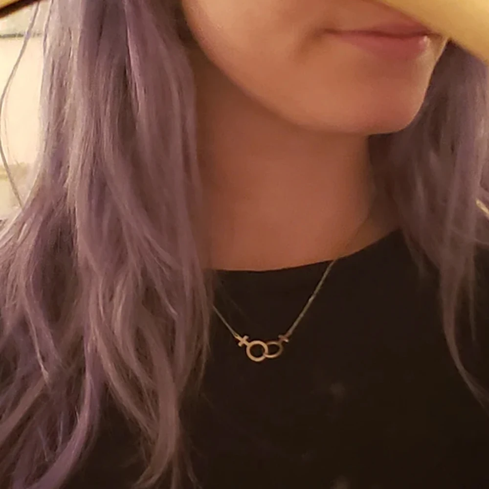 Double Venus Symbol Charm Female Lesbian LGBT Necklace Women Pendant ...