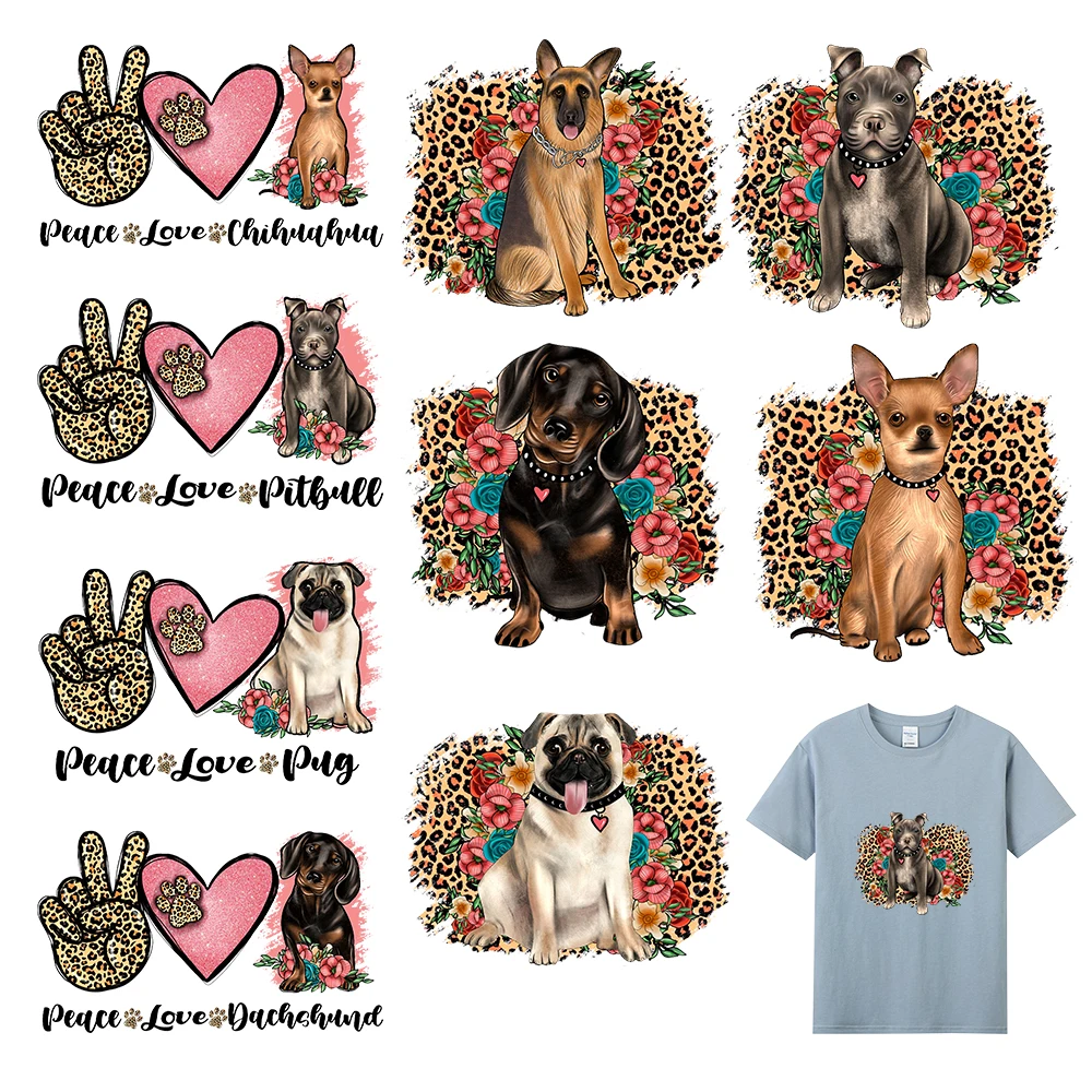 Cartoon-Dog-Iron-On-Transfer-For-Clothing-Patches-DIY-Washable-T-Shirts ...