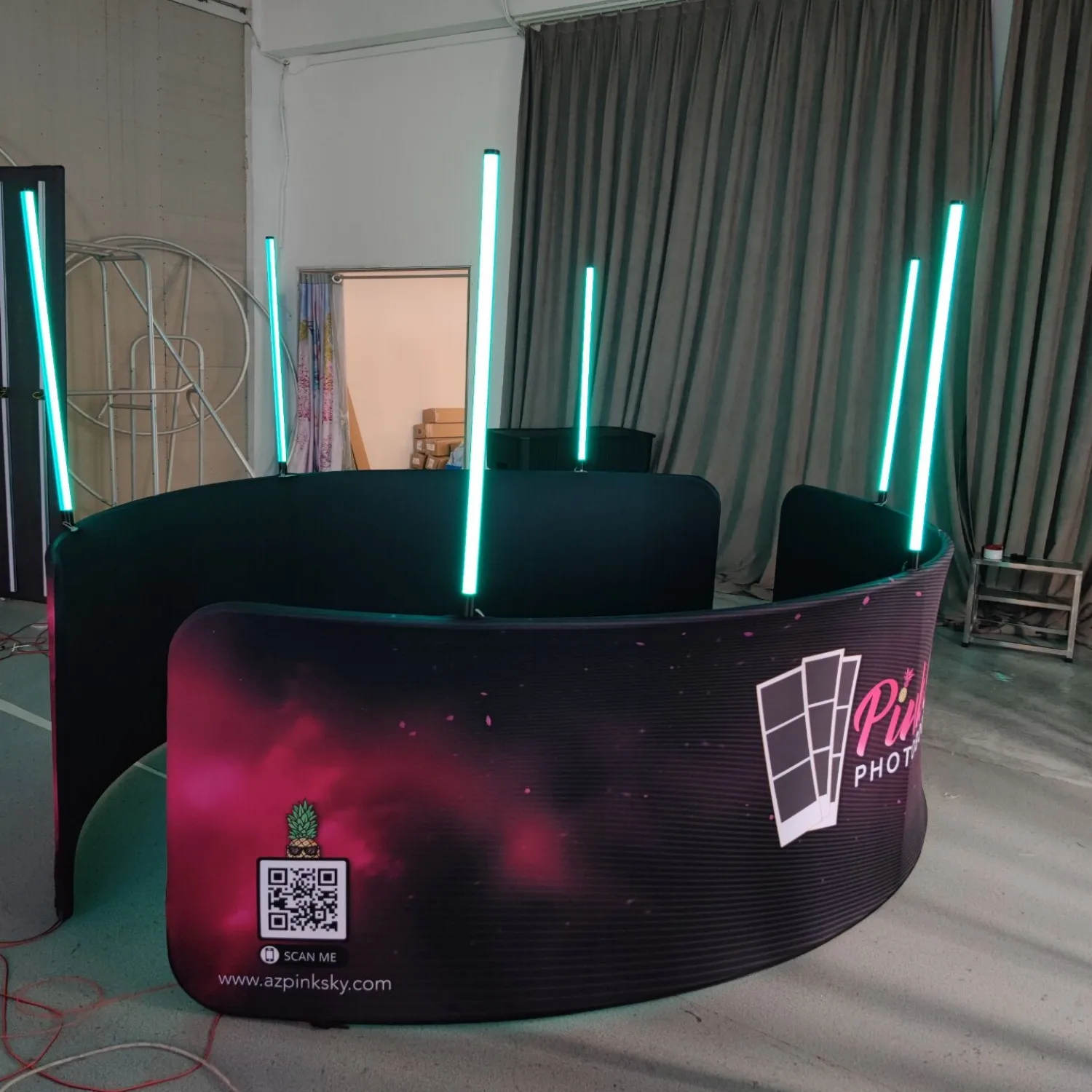 360-Led-Photo-Booth-round-Backdrop-Tent-Enclosure-Studio-with-6-tube ...