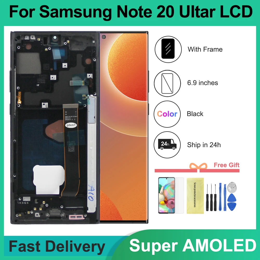 6-9-Super-AMOLED-For-Samsung-Galaxy-Note-20-Ultra-5G-LCD-Display-Touch ...