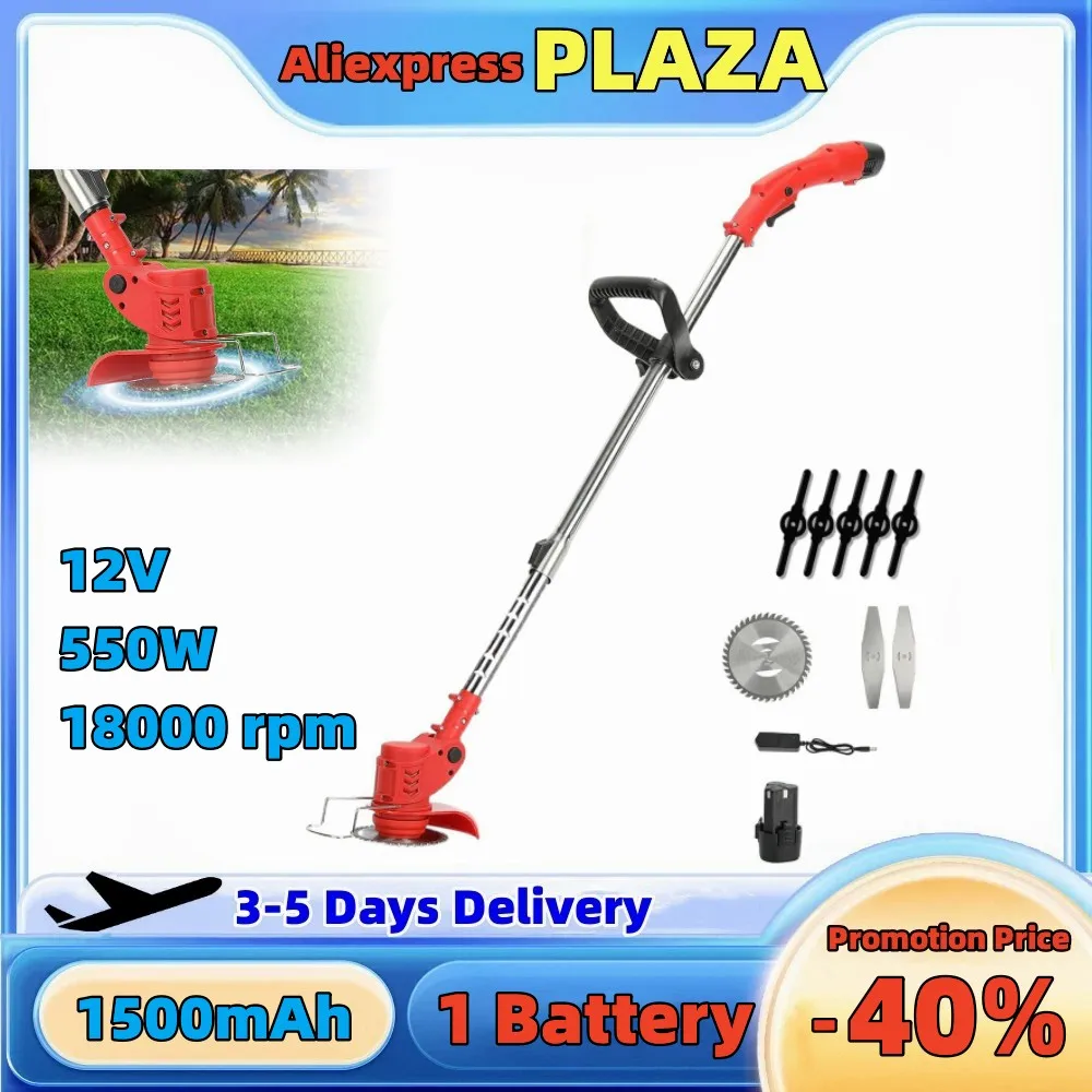 New-18000RPM-Cordless-Cutting-Machine-Electric-Grass-Trimmer-With-Li ...