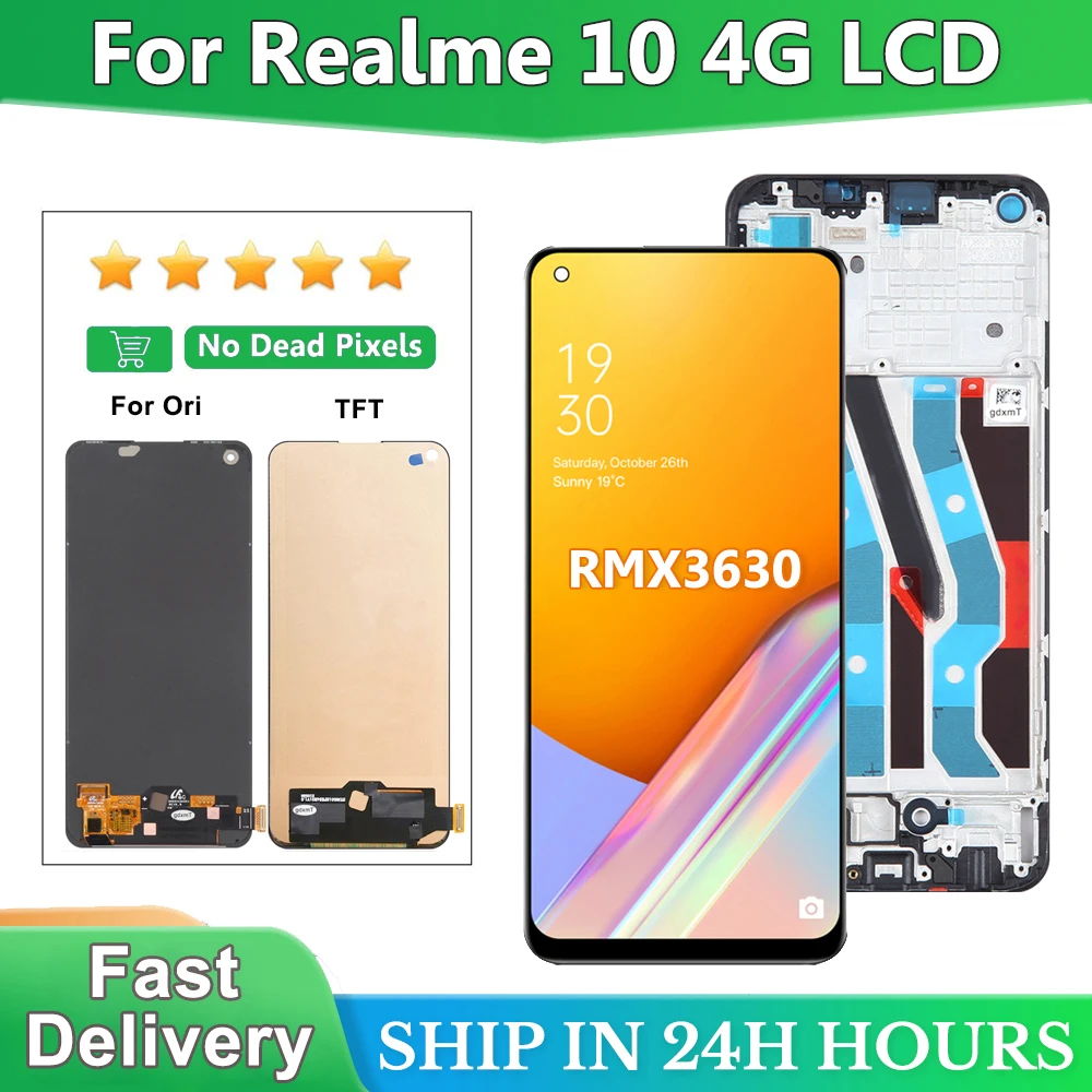 6-4-Super-AMOLED-For-Oppo-Realme-10-4G-RMX3630-LCD-Display-Touch-Screen ...