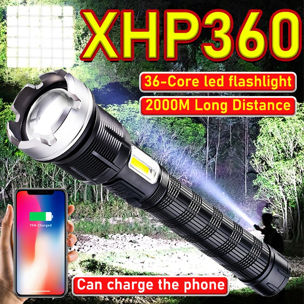 Flashlight 10000000 Lumens Rechargeable | Super Bright 10000000lm Torch ...