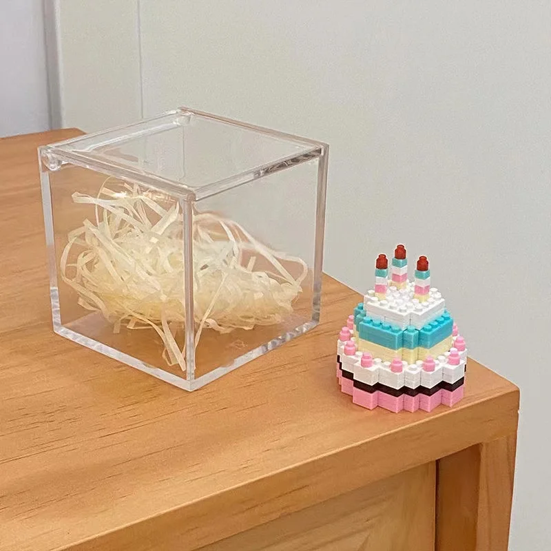 Mini Cake Cute Model Building Blocks DIY Box Can Be Assembled Bricks ...