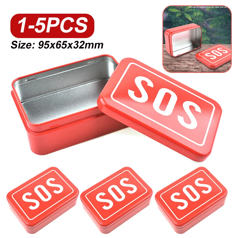 1-5pcs-SOS-Tin-Medicine-Pill-Storage-Case-Lid-Container-For-Outdoor ...
