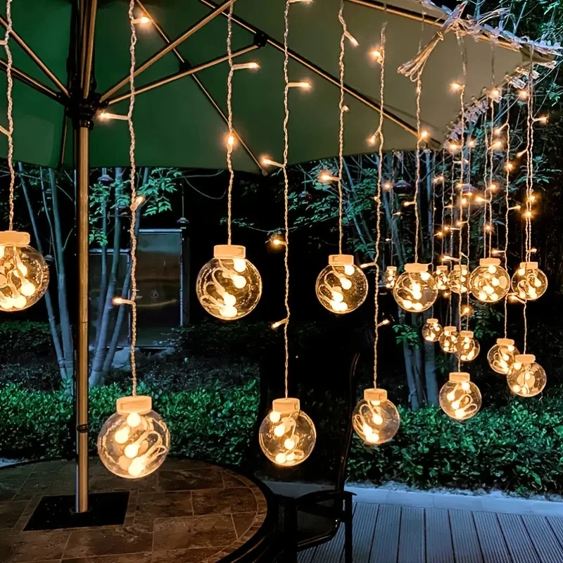 1PC-Led-Wishing-Ball-Curtain-String-Light-Battery-Outdoor-Crystal-Round ...