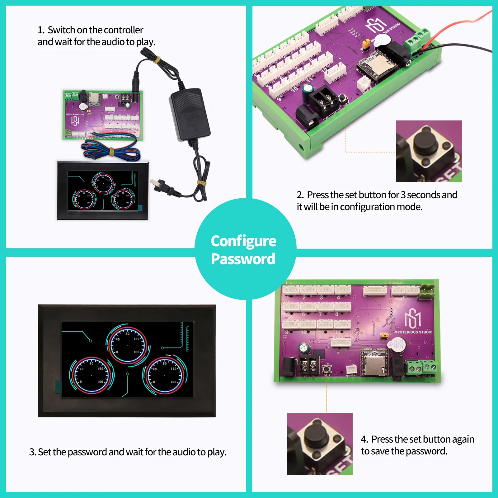 Escape Room Prop Mechanizmus Elektronikus Puzzle Játék Kiváló 1987 Gyorsos Studio Smart Touch ...