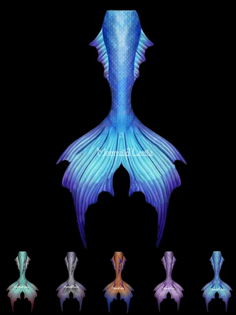 Blue Silicone Mermaid Tails