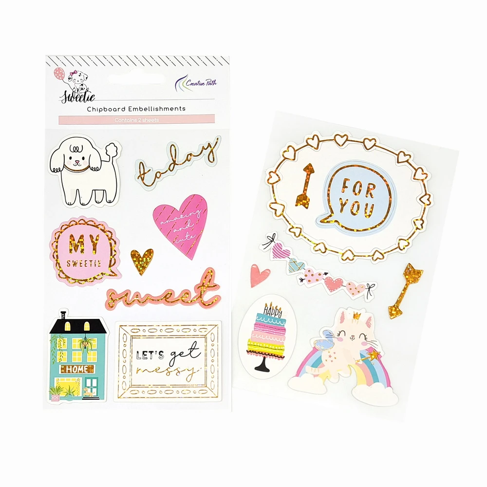 Creative Path Chipboard Stickers Embellishments Accessories Crafts For ...