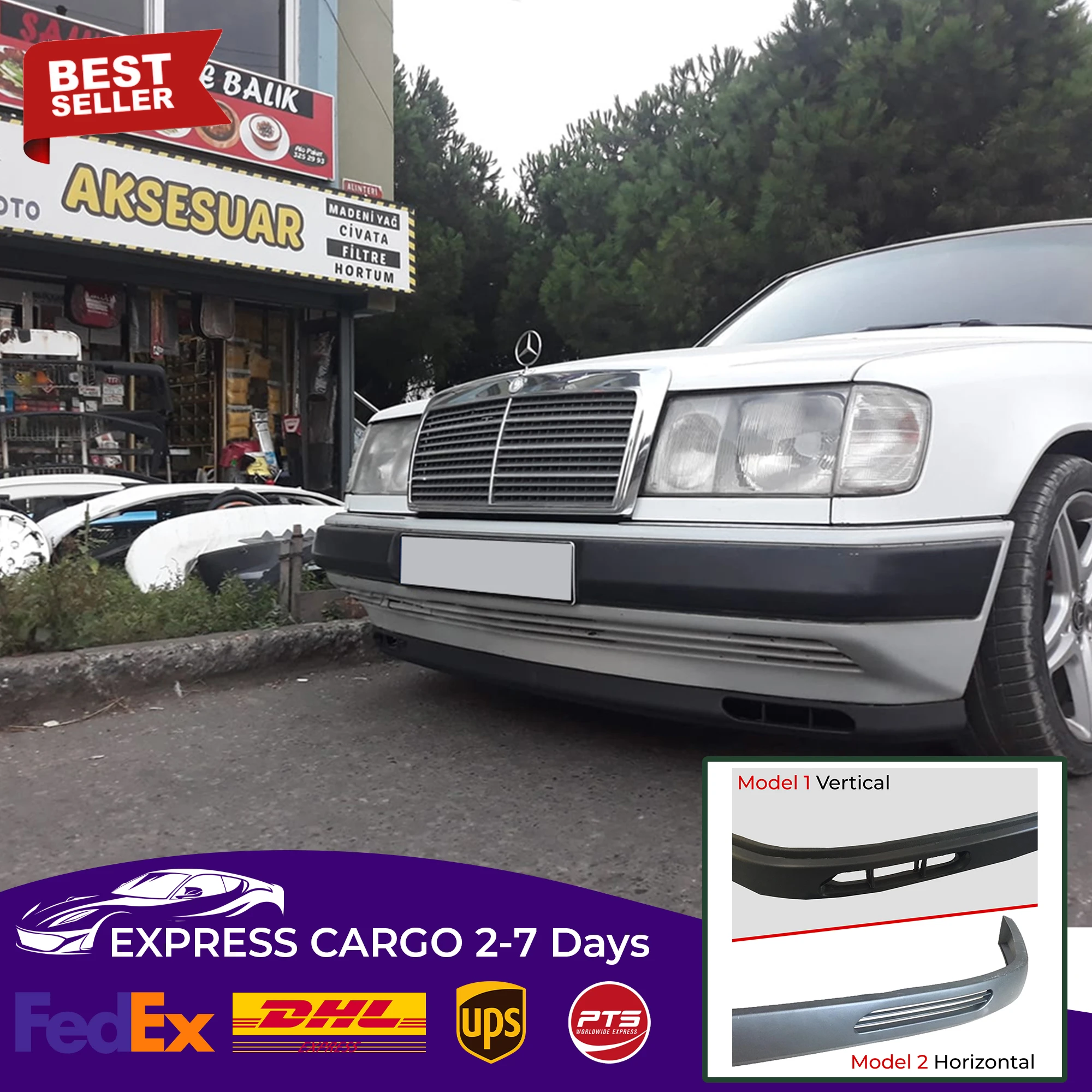 For Mercedes W214 W124 S124 C124 A124 Laguna Model Front Spoiler Bumper ...
