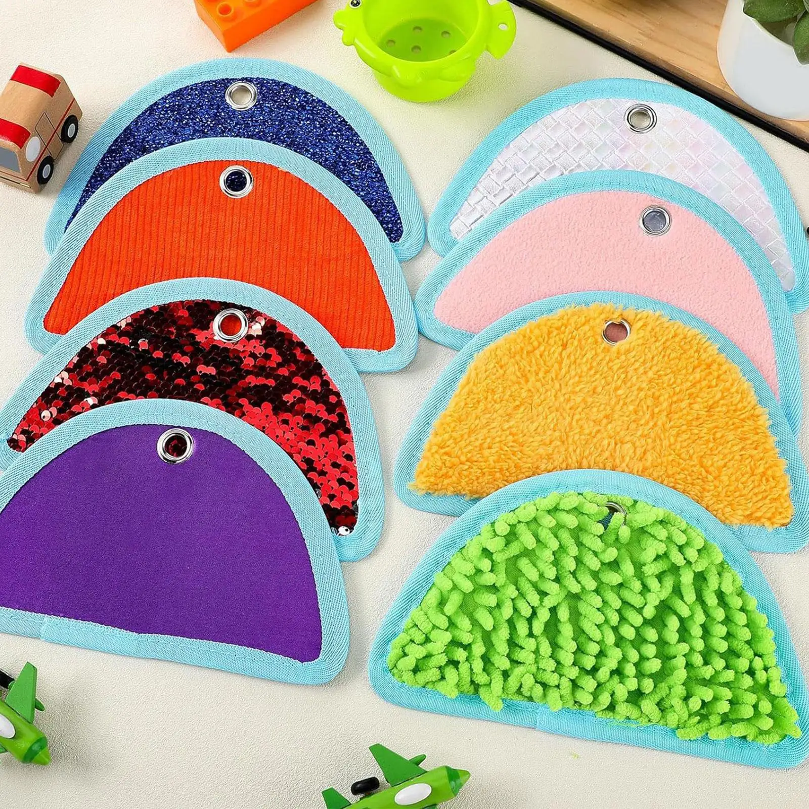 8Pcs Felt Sensory Mats Multi-Sensory Exploration Toy for Autistic ...