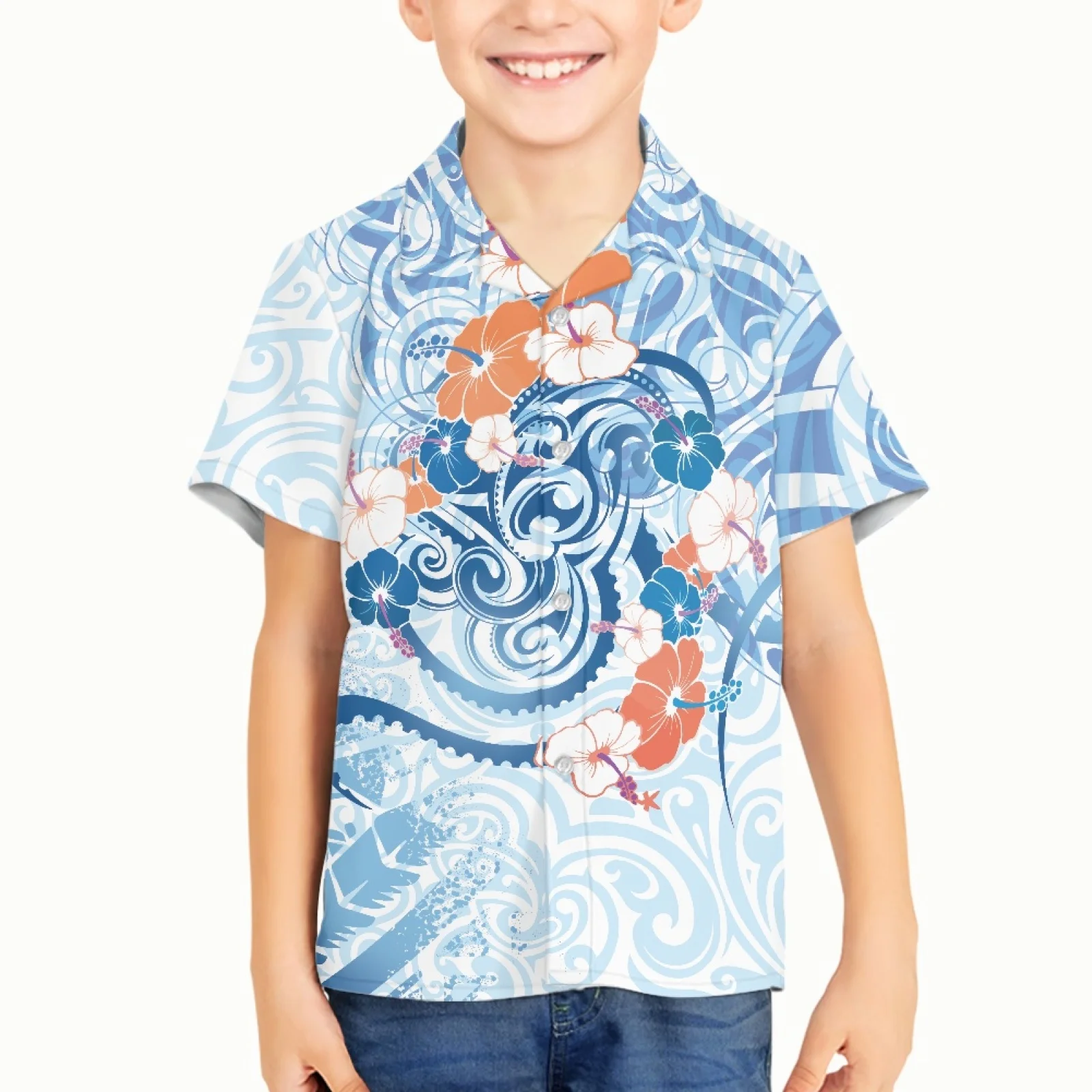 Polynesian-Tribal-Guam-Totem-Tattoo-Prints-Kid-Boy-Children-Street ...