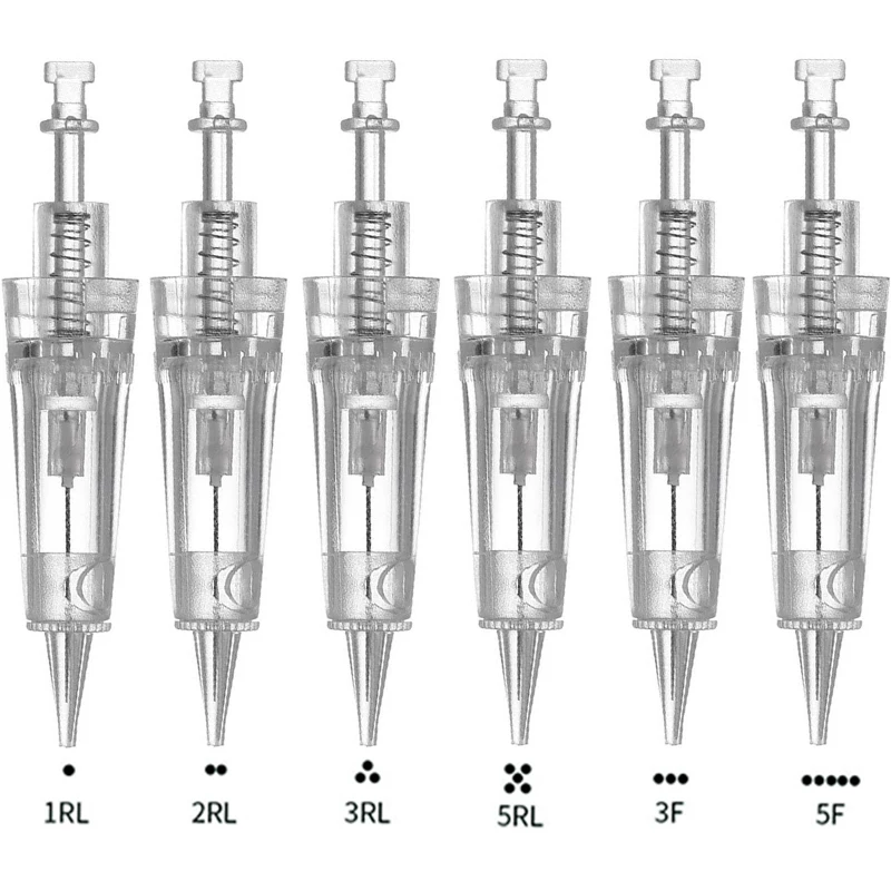 10pcs Disposable Cartridge Needle Tattoo Snap Button Microneedling ...
