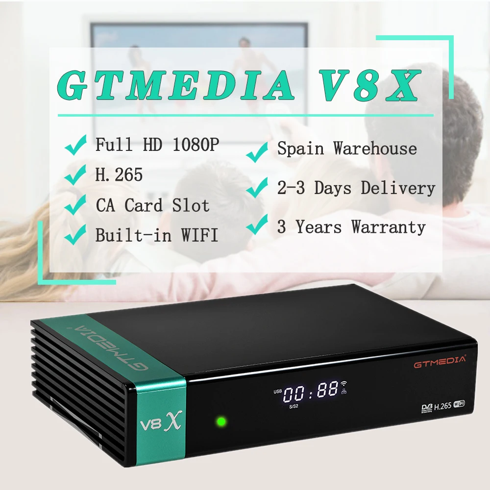 Original Gtmedia V8X satellite receiver Full HD 1080P h.265 GTMedia V8X ...