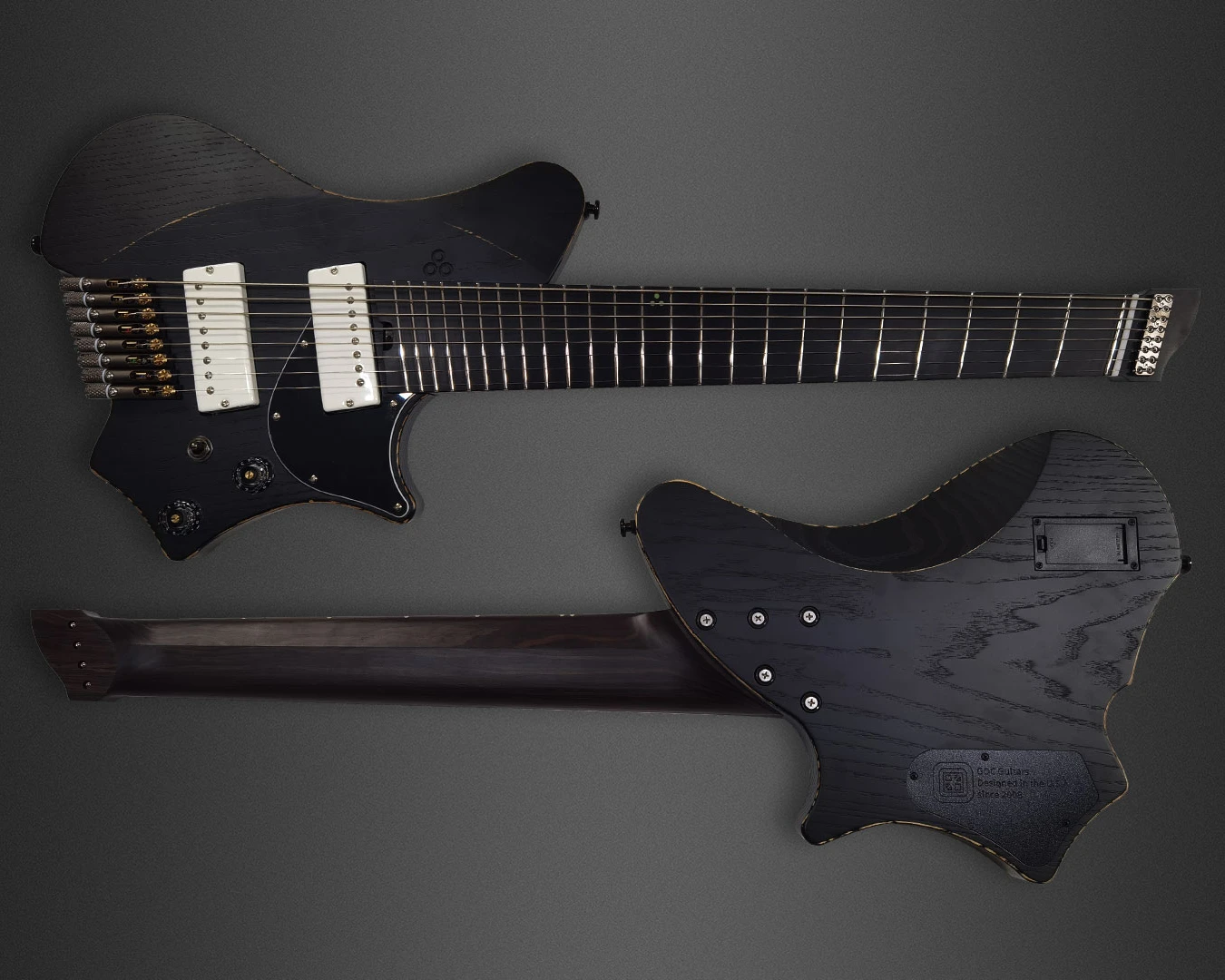 Goc Satya Headless Guitar 8 String Sh8rob (obsidian) - Electric Guitar ...