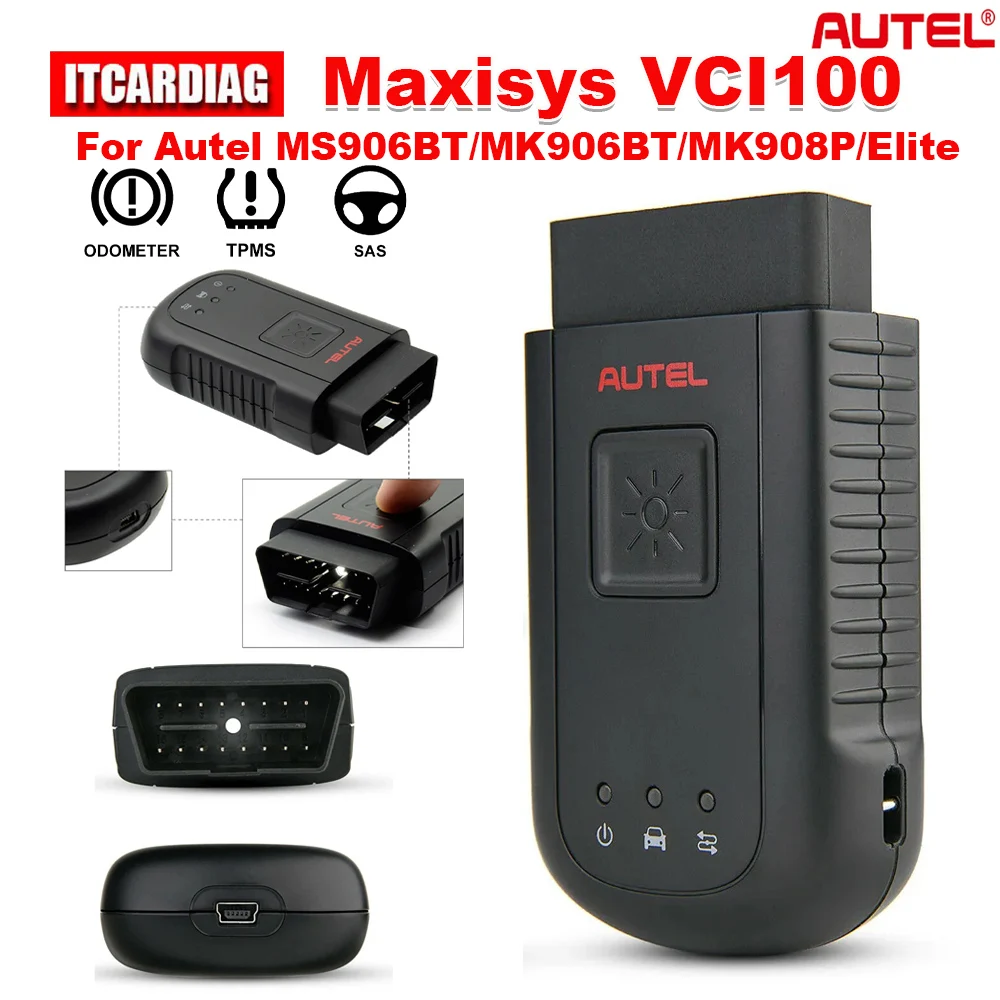 Autel Maxisys VCI 100 Bluetooth Vehicle Communication Interface MaxiVCI ...