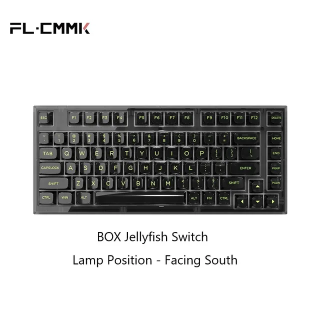 FL ESPORTS Q75 Three-Mode Mechanical Keyboard 82-Key Hot-Swappable RGB ...