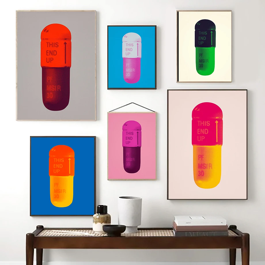Damien Hirst Pill Print | Exhibition Poster | Pill Print Art | Pop Art ...