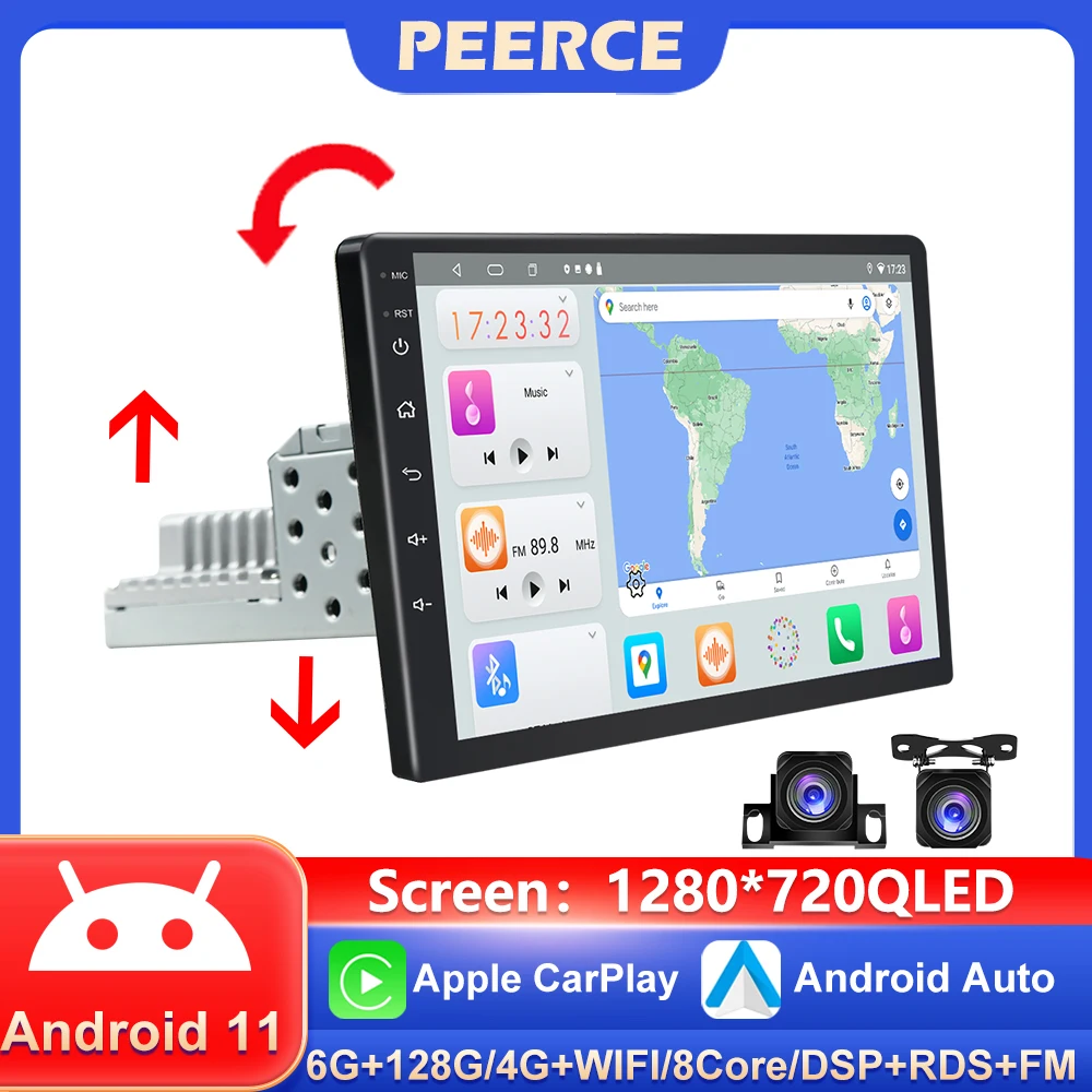 PEERCE1-Radio-Multimedia-con-GPS-para-coche-reproductor-con-Android-7-9 ...