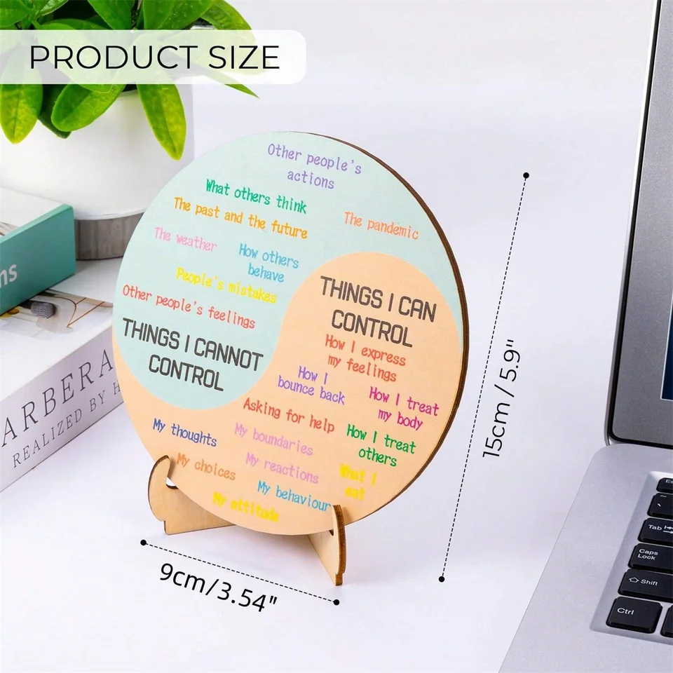 Emotions Poster Feelings Wheel With Stand, Double-Sided Emotion Wheel ...