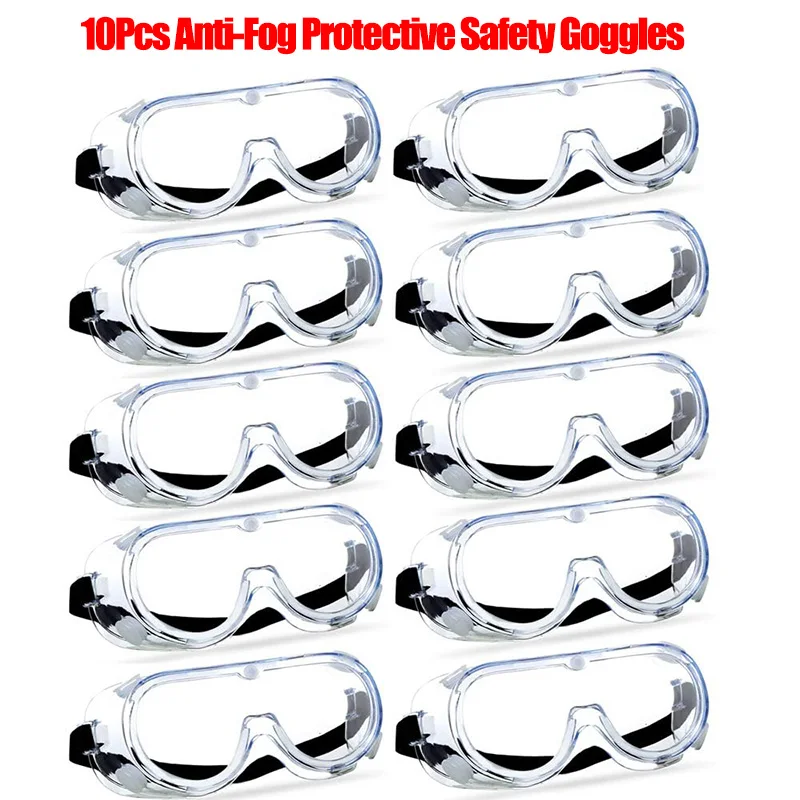 Safety Goggles Adjustable Lightweight Anti-Fog Protective Lab Safety ...