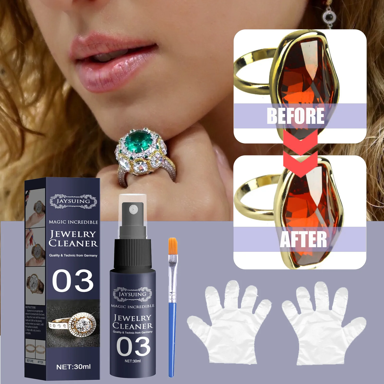 Cleaner Watch Spray 30ml / Bottles Versatile Rust Remover Anti Tarnish ...