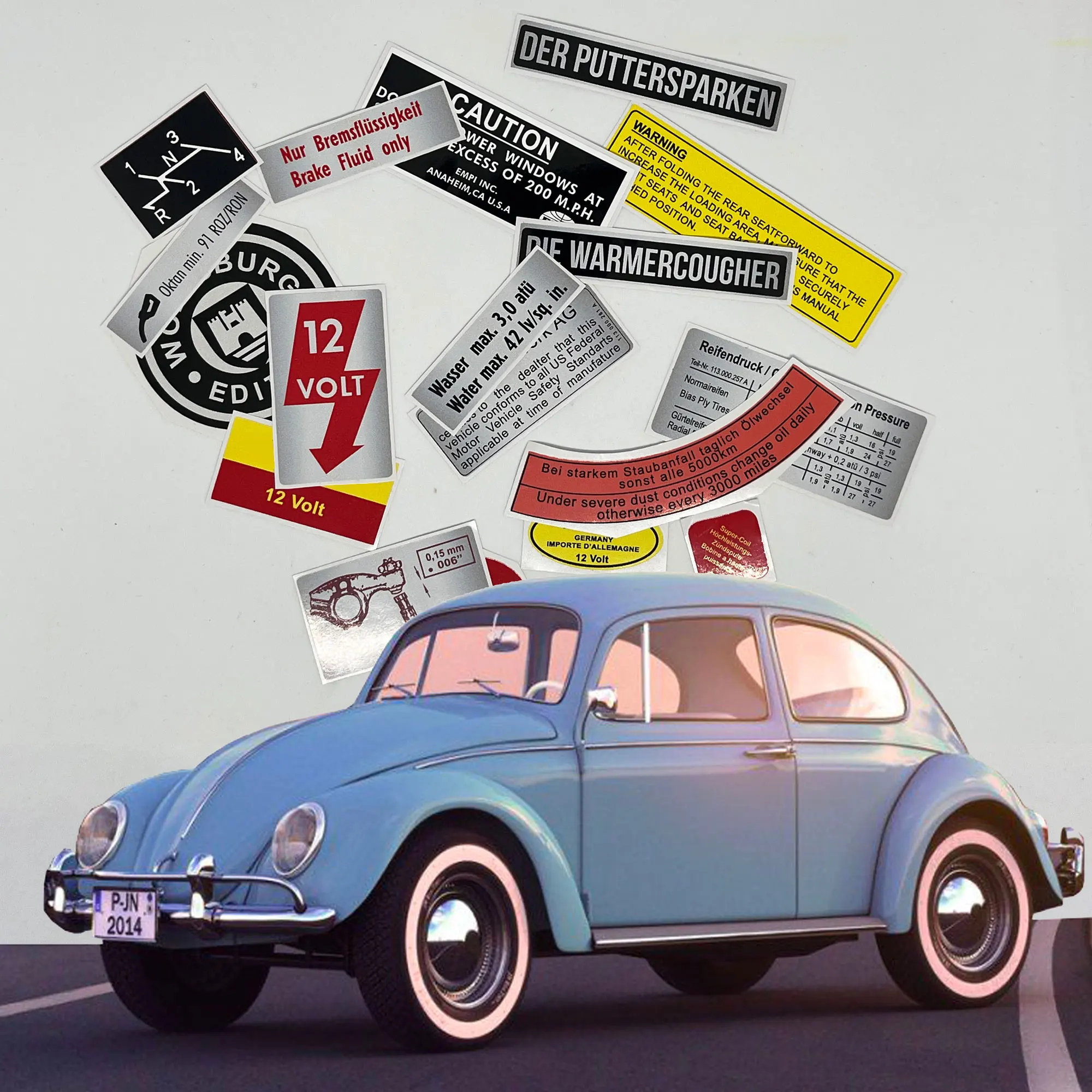 FOR-VW-VOLKSWAGEN-BEETLE-CLASSIC-BUG-PRE-RESTORATION-WARNING-CAUTION ...