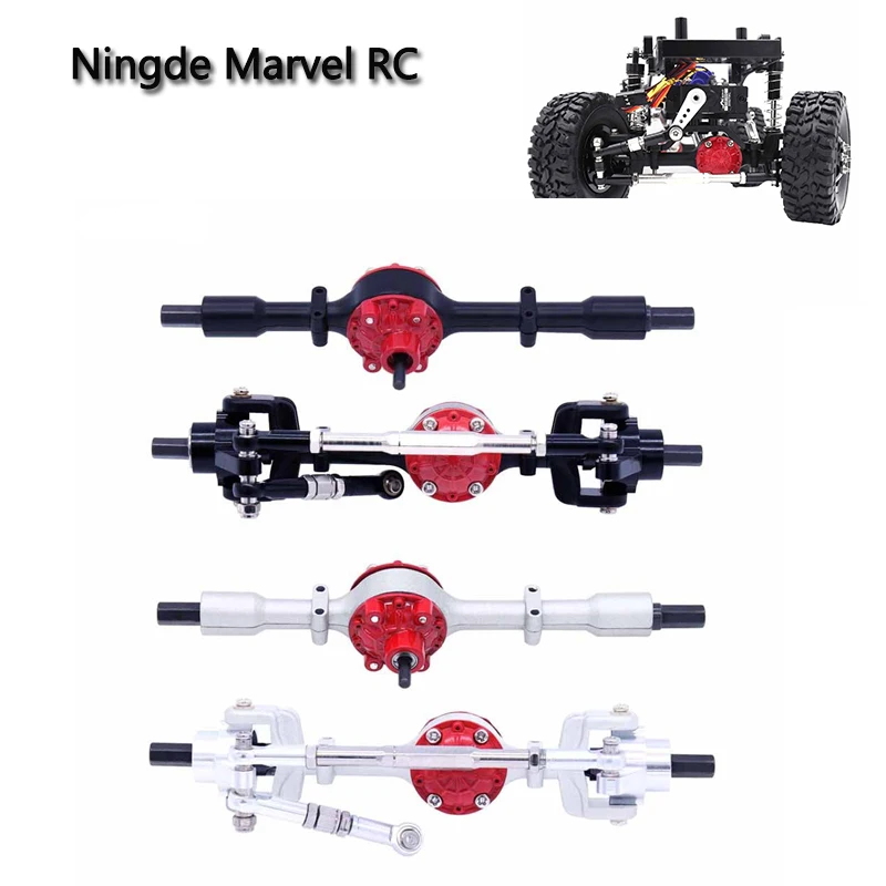 1 Pair RC Car Metal Front and Rear Axle Set for WPL C14 C24 C34 C44 B14 ...