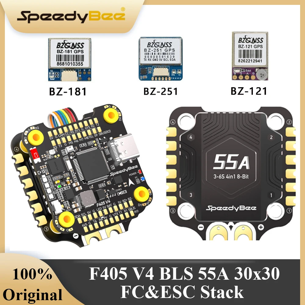 SpeedyBee-F405-V4-BLS-55A-4in1-ESC-3-6S-30X30-Flight-Controller-FC-ESC ...