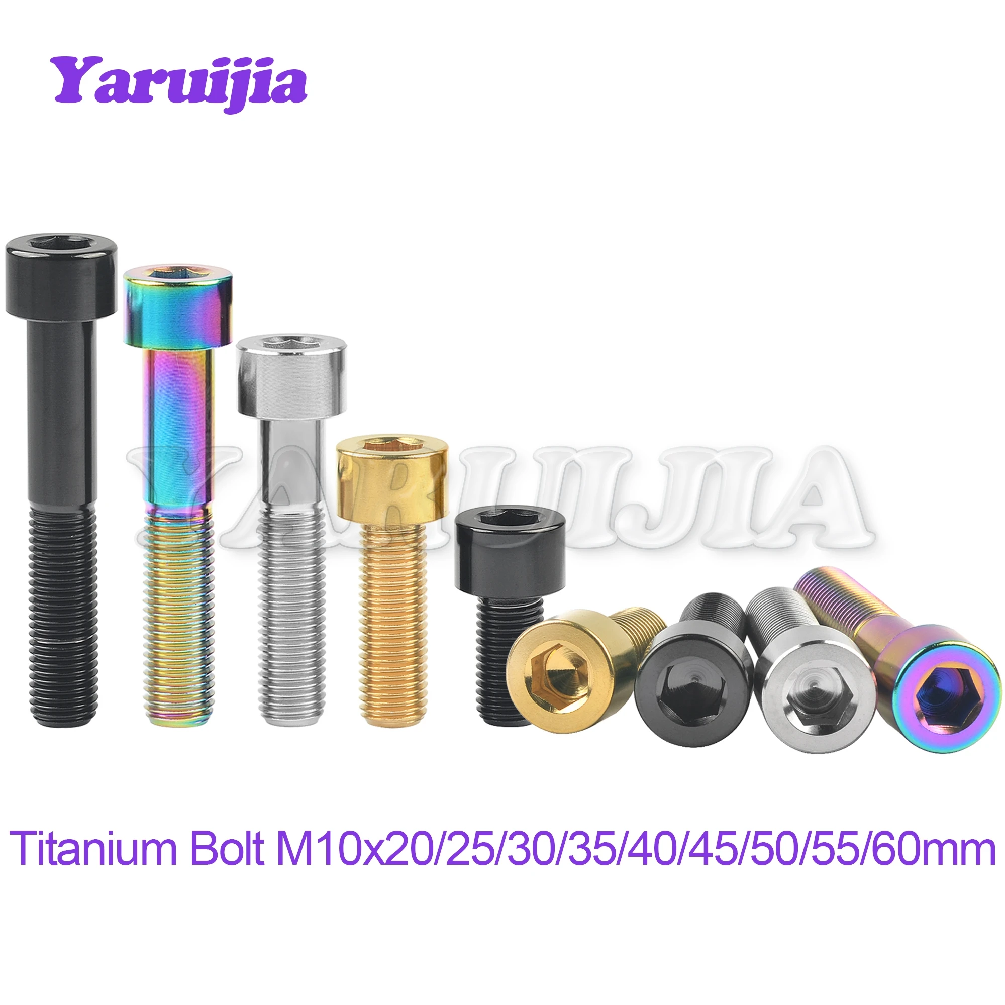 Yaruijia-Titanium-Alloy-Bolt-M10x20-25-30-35-40-45-50-55-60mm ...