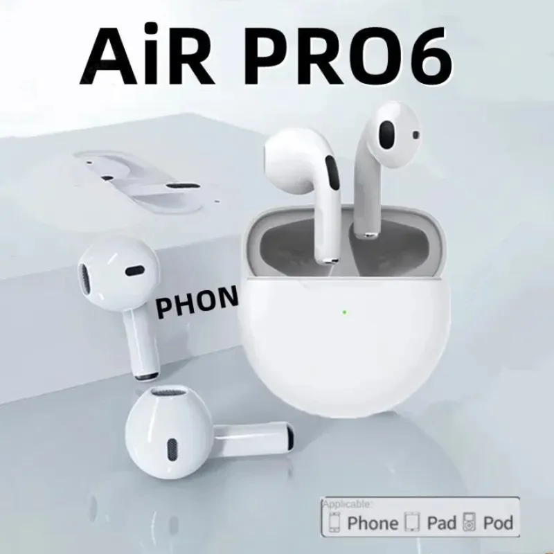 Fone-de-Ouvido-sem-Fio-PRO-6-Bluetooth-5-0-com-Microfone-Earbuds-TWS-Hi ...