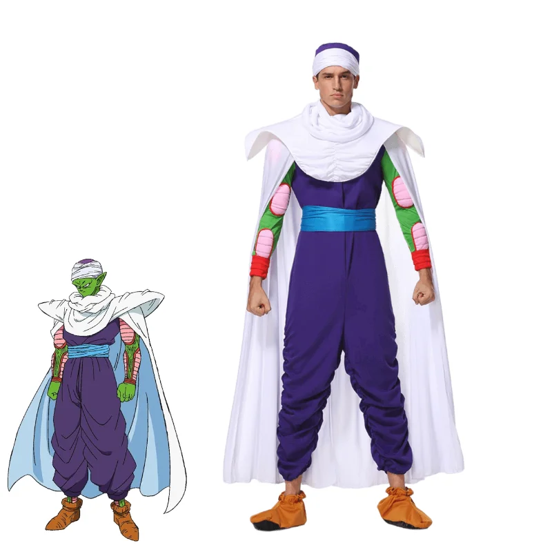 Piccolo Cosplay Costume Deluxe Set with Cape Turban Belt Namekian ...