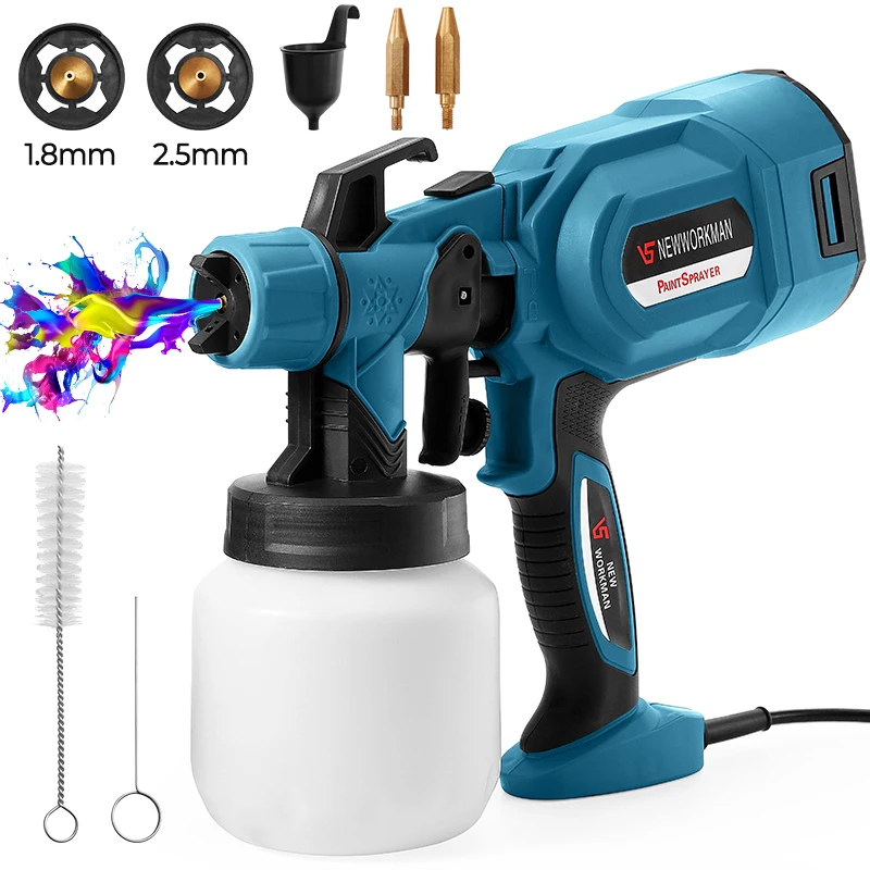 800W-Electric-Spray-Gun-Adjustable-Paint-Sprayer-Auto-Furniture-Steel ...