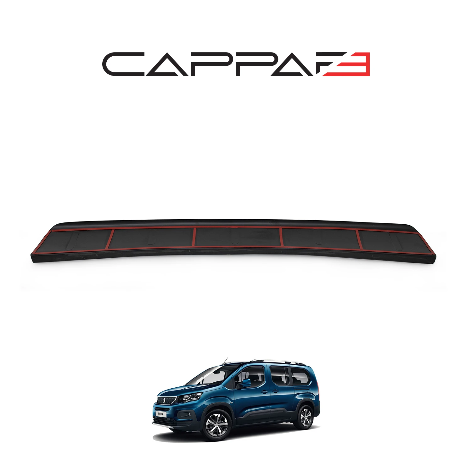 For-Peugeot-Rifter-2019-To-2024-Compatible-Rear-Bumper-Sill-Protection ...