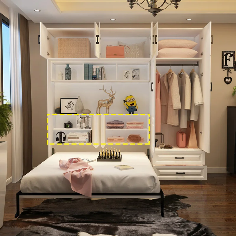Invisible-bed-and-wardrobe-integrated-multifunctional-solid-wood ...