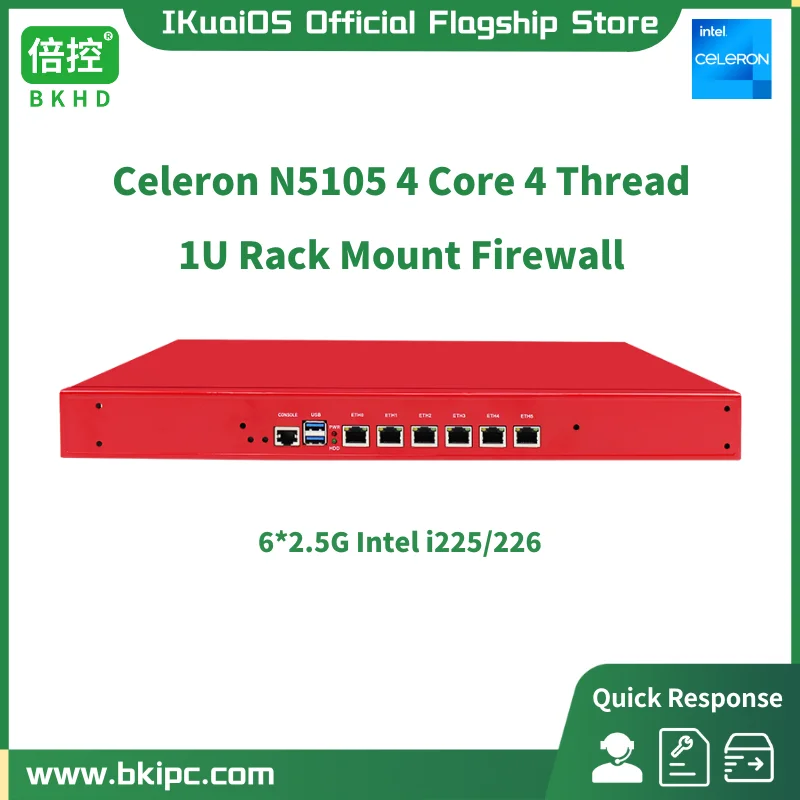IKuaiOS-Dispositivo-de-Firewall-Montado-en-Rack-1U-servidor-rojo ...