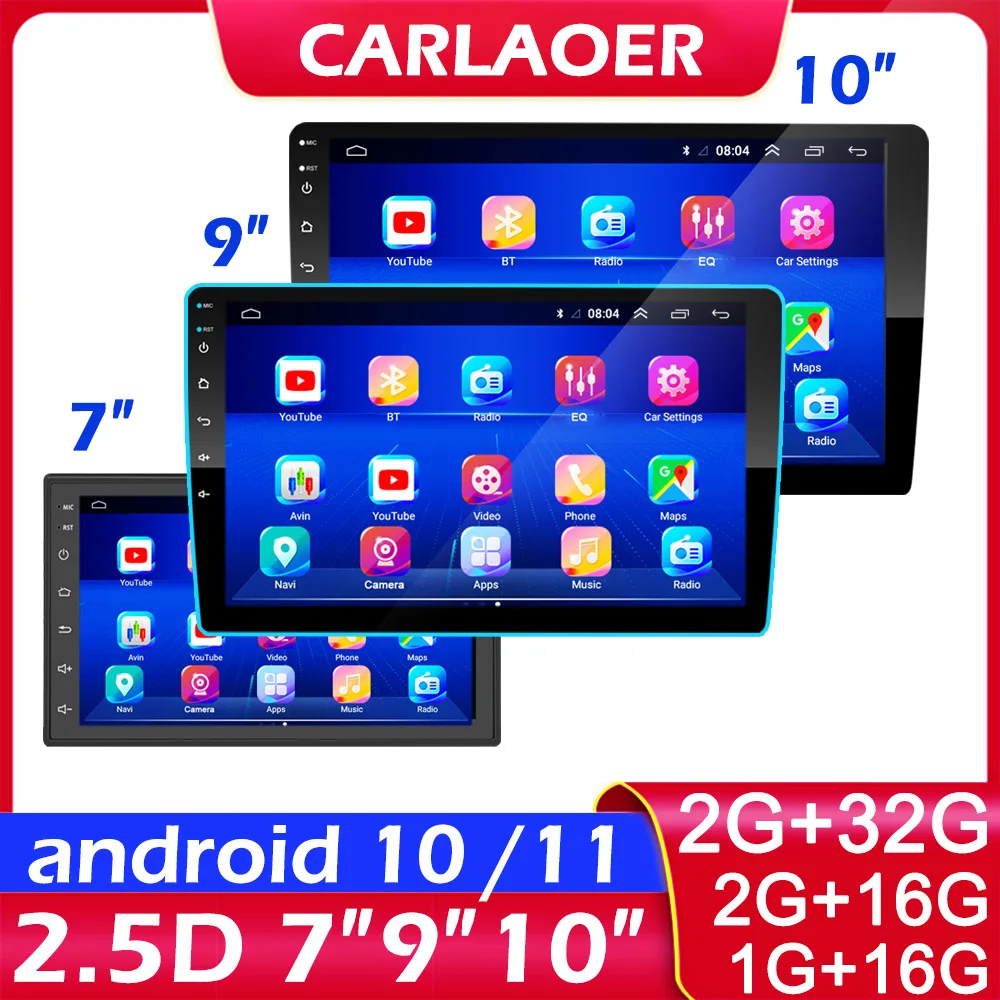2 din android 7 9 10 Polegada reprodutor de vídeo multimídia carro ...