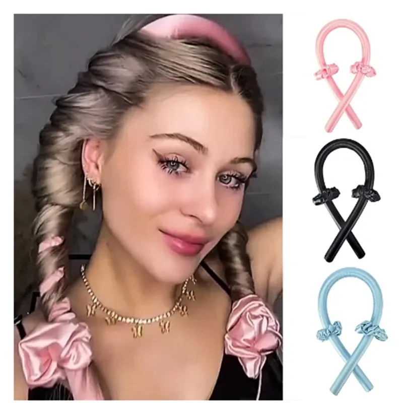 Woman-Heatless-Curling-Rod-Heatless-Hair-Curls-Headband-Make-Hair-Soft ...