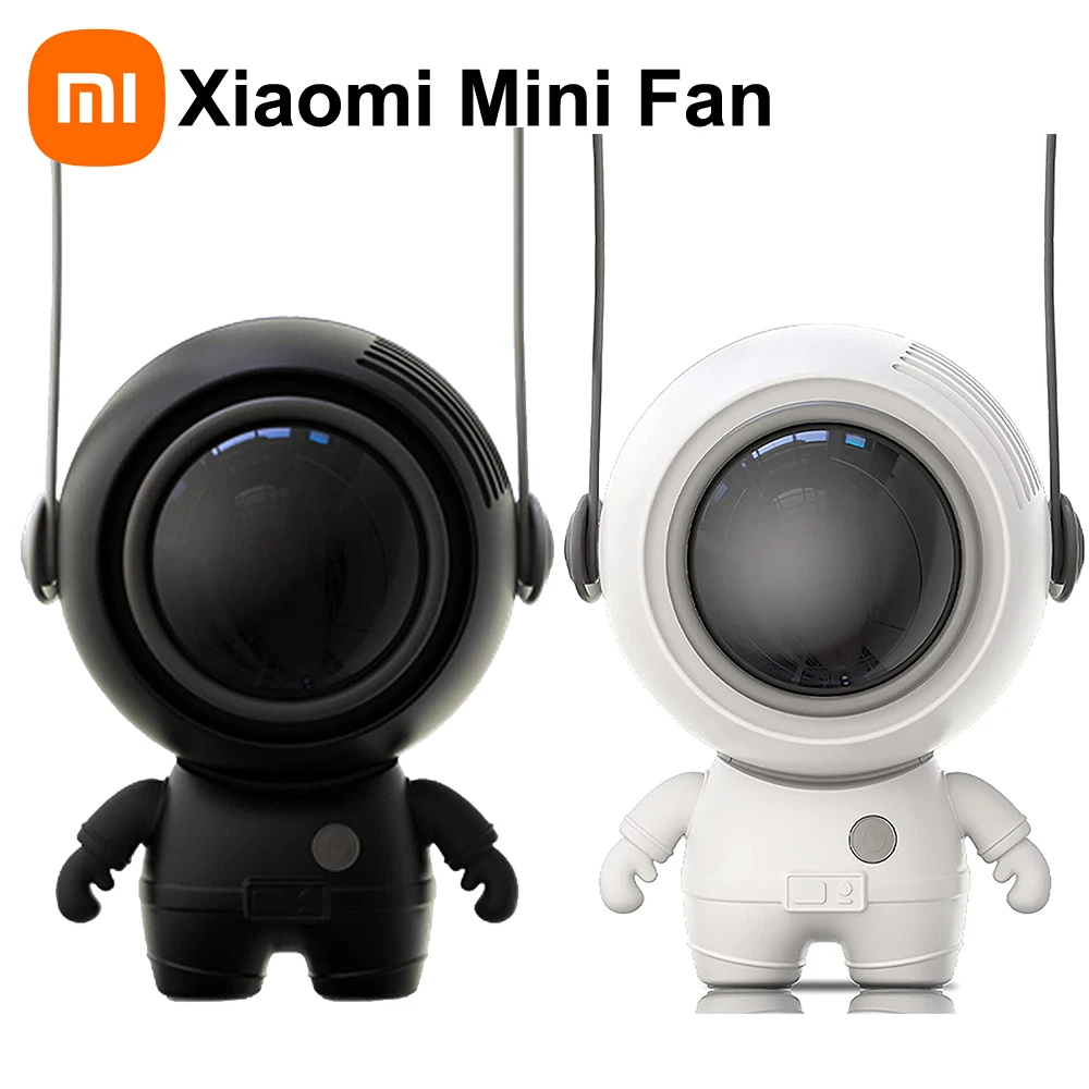XIAOMI Mini Portable Fan Astronaut Spaceman Halter or Handheld USB ...
