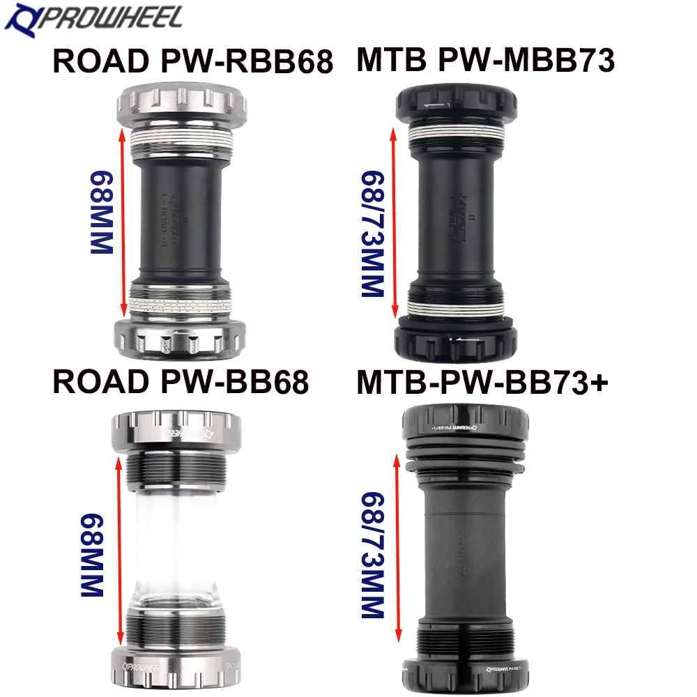 PROWHEEL-RBB68-BB68-MBB73-BB73-Bicycle-Bottom-Bracket-MTB-ROAD ...