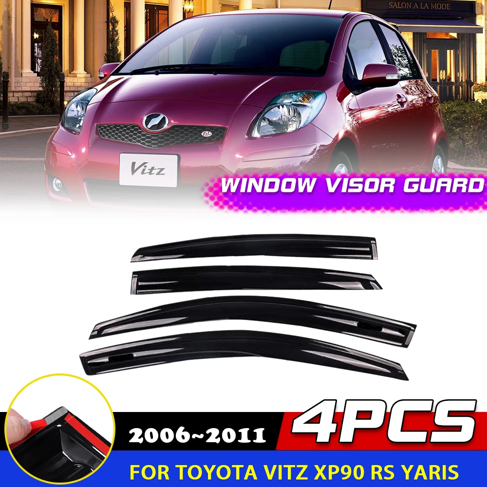 Visera-de-ventanas-para-Toyota-Vitz-XP90-RS-Yaris-protector-Deflector ...