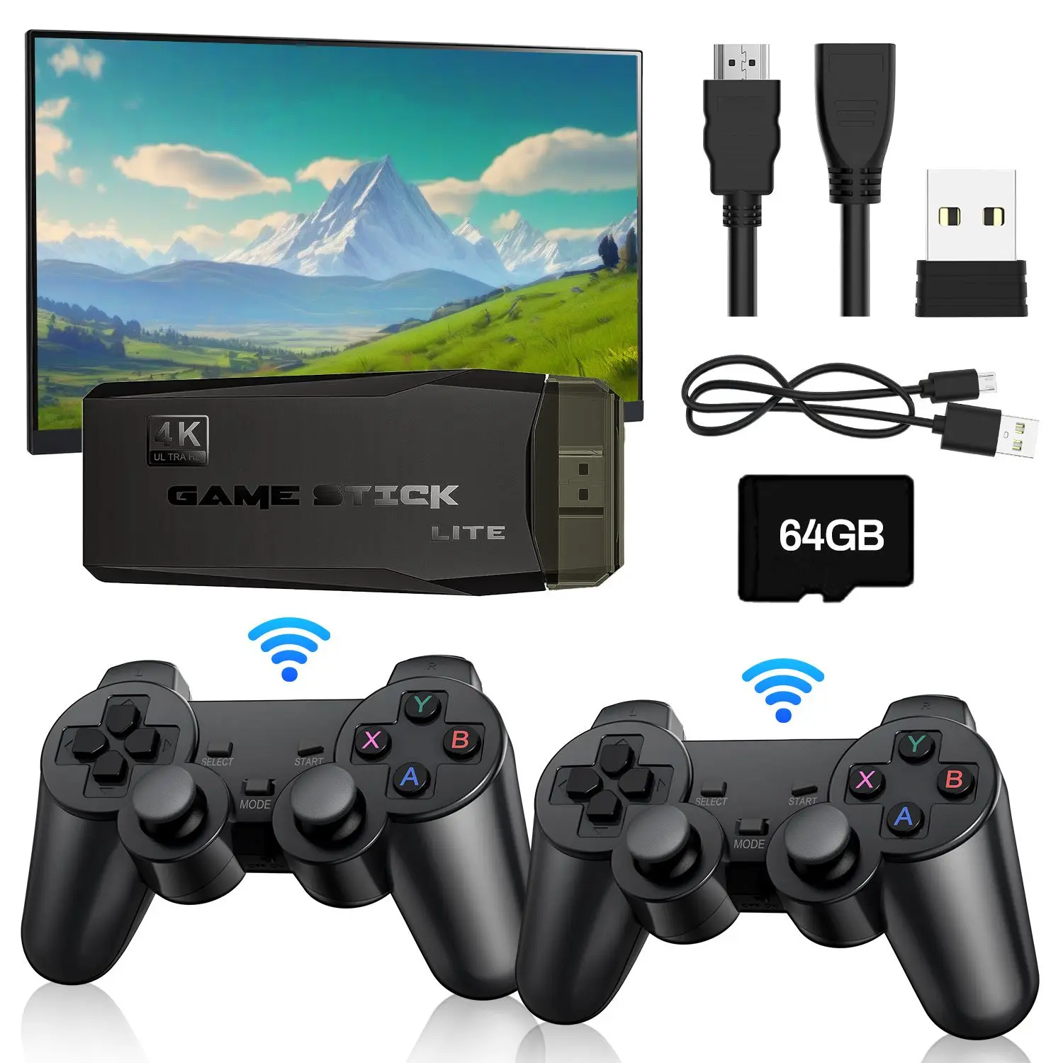 New-Video-Game-Console-M8-PRO-2-4G-Double-Wireless-Controller-Game ...