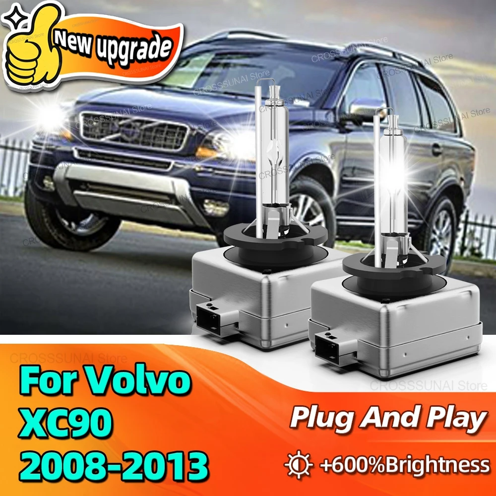 6000K Xenon Bulbs HID 35W Car Headlight 10000LM Bright Lamp For Volvo ...