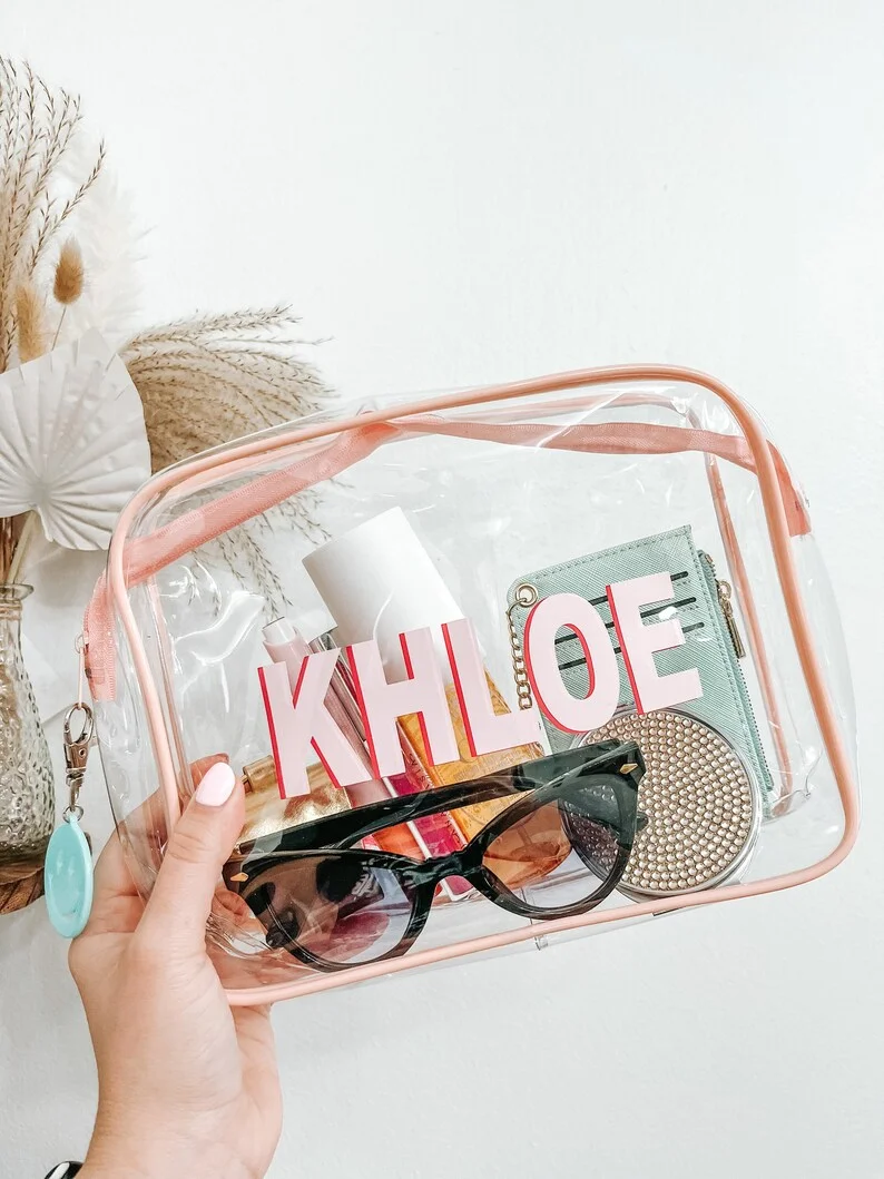Personalized-Monogram-Clear-Bag-Beach-Vacation-Toiletry-Waterproof ...
