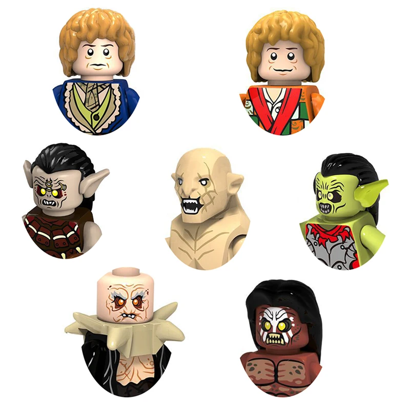 Lego Figures Orcs Lord Rings | Puppet Head Brick Model | Lord Rings Lego Orks - Series - Aliexpress