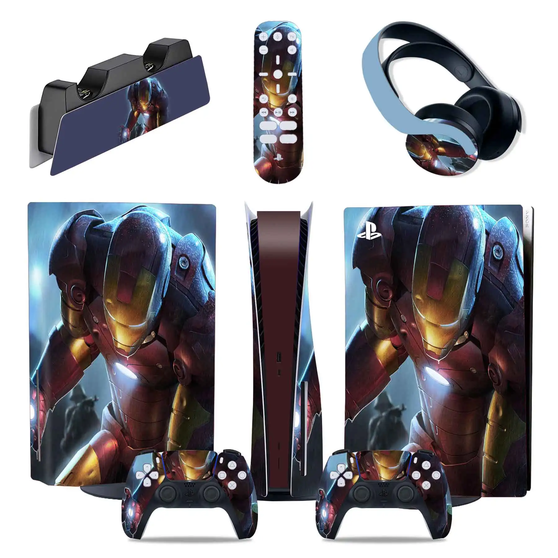 TN-PS55in1-0031-Autocollant Deadpool Skin pour PlayStation 5, étui de ...