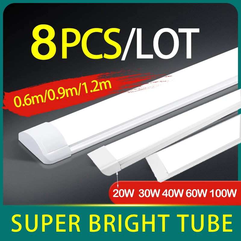 LED-Integrated-Single-Fixture-1-2M-Tube-Bar-Super-Bright-100W-Utility ...