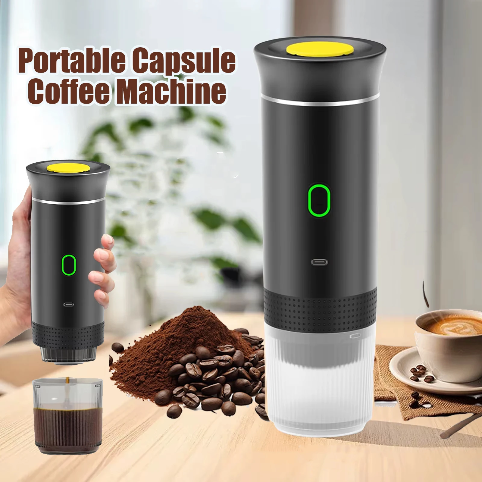 Wireless Electric Portable Espresso Coffee Machine for Car & Home ...