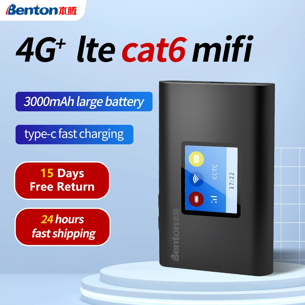 Benton M100 Cat 6 4g+ Wifi Wireless Router 300mbps Lte Portable Wifi ...